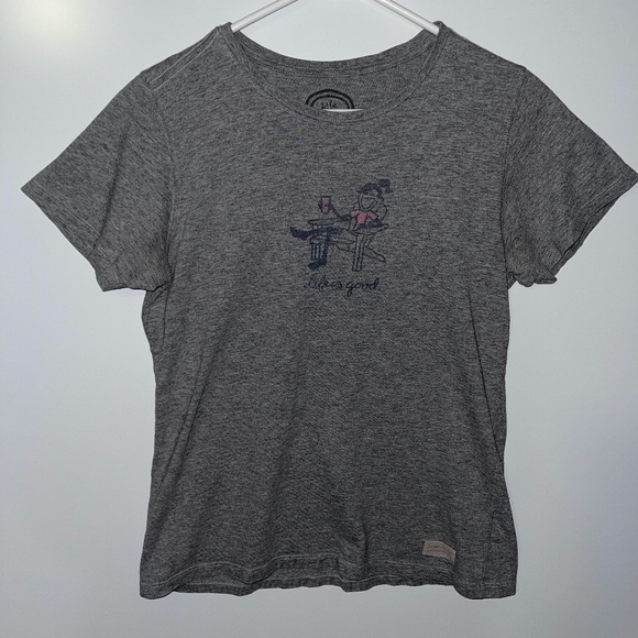 Life Is Good | Tops | Life Is Good Girl In Beach Chair With Drink ...